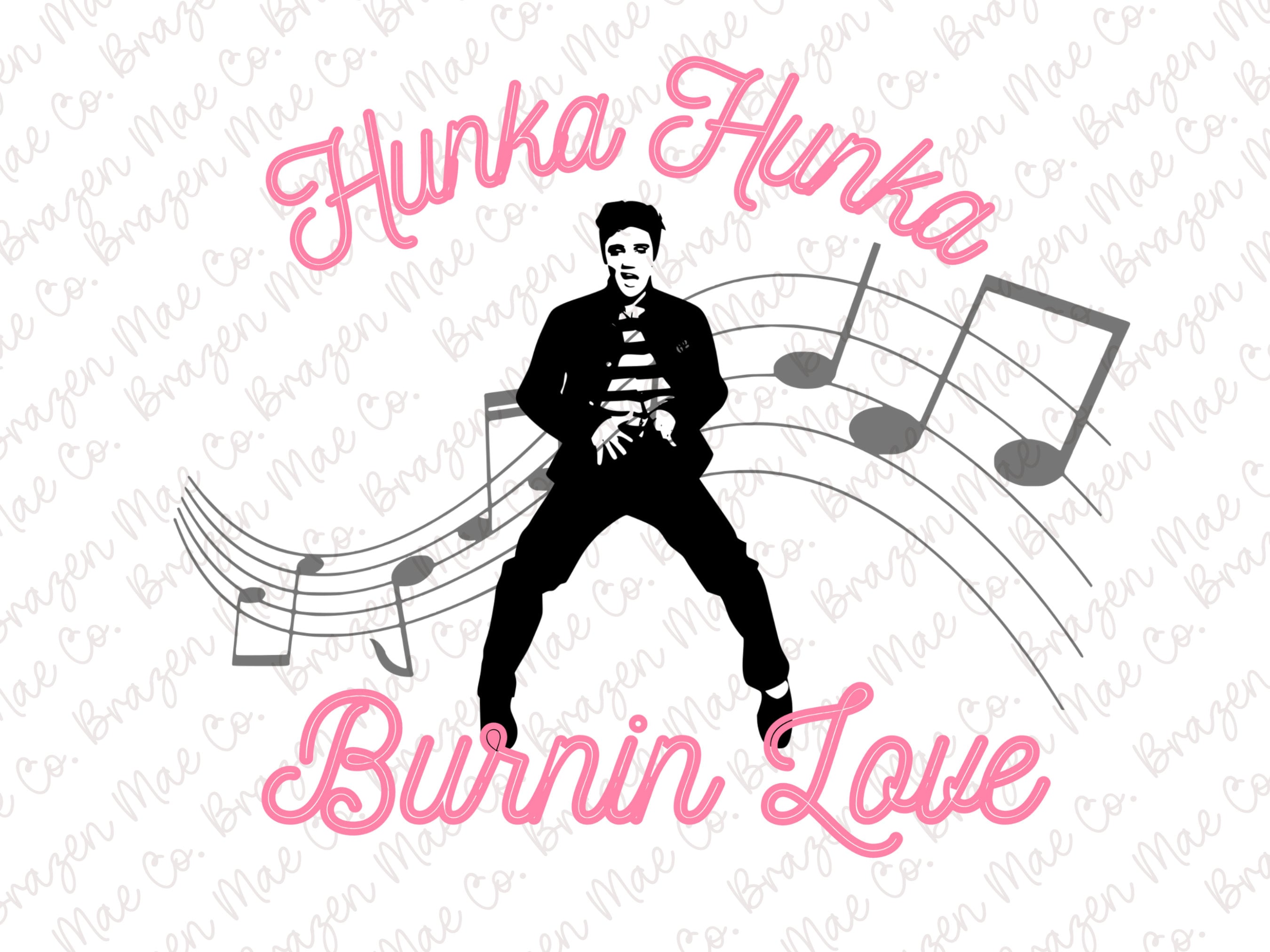 Hunka Hunka Burnin Love Png Clip Art, Elvis Clipart Png - Etsy