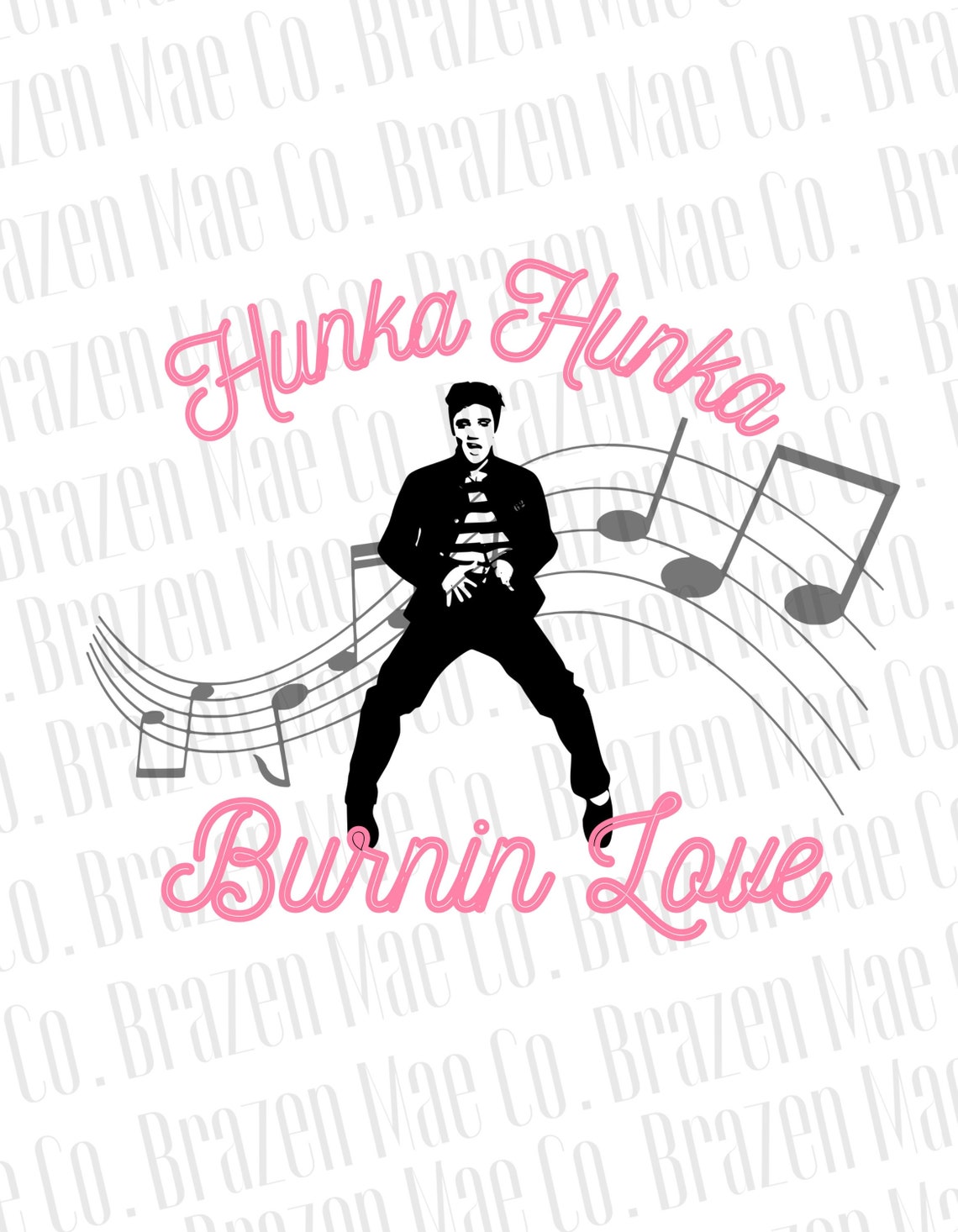 Hunka Hunka Burnin Love Png Clip Art Elvis Clipart Png - Etsy
