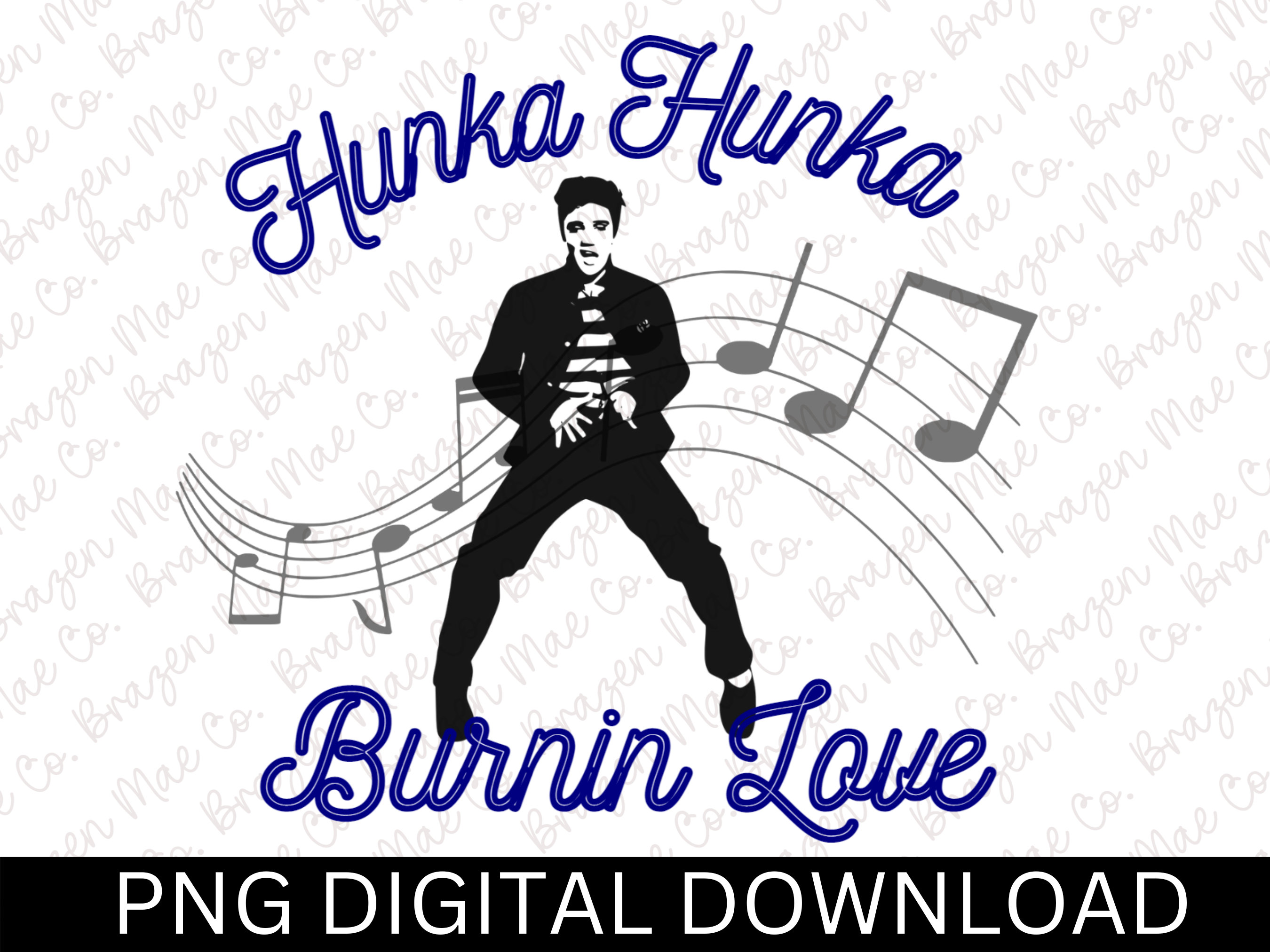 Hunka Hunka Burnin Love Png Clip Art, Elvis Clipart Png - Etsy