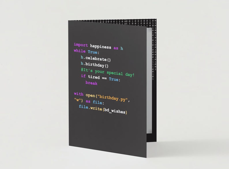 Unique Tech-themed Birthday Cards for Coders and Geeks! - Etsy