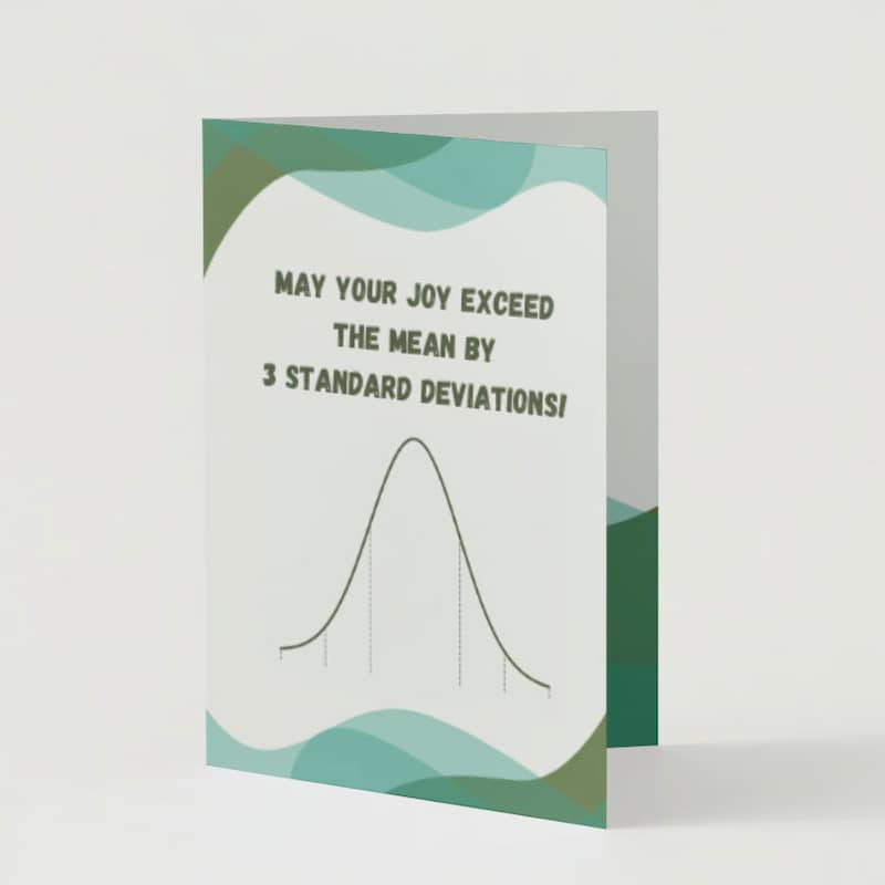 Statistics Birthday Card - Etsy