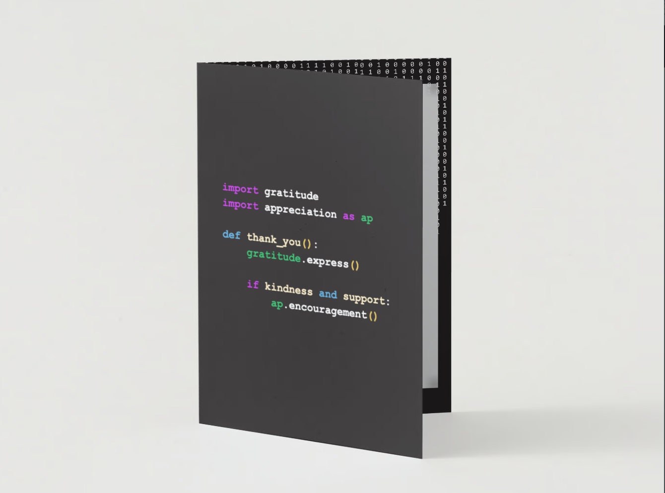 Gratitude in Code: Thank You Card for Coders and Geeks! - Etsy