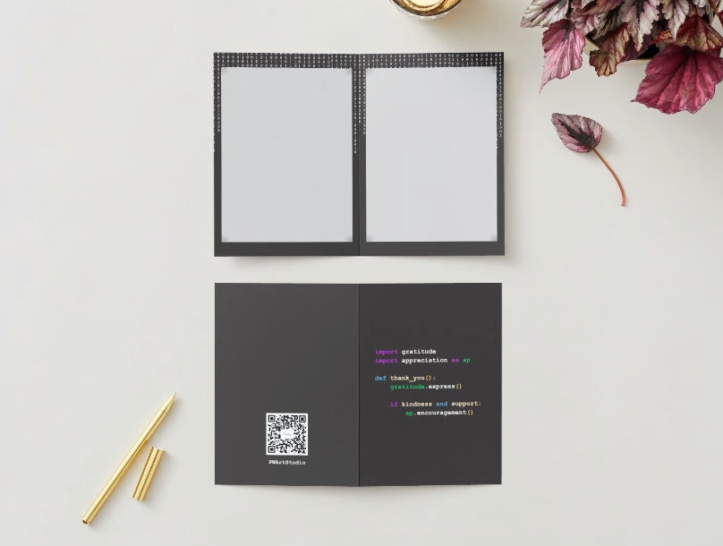 Gratitude in Code: Thank You Card for Coders and Geeks! - Etsy