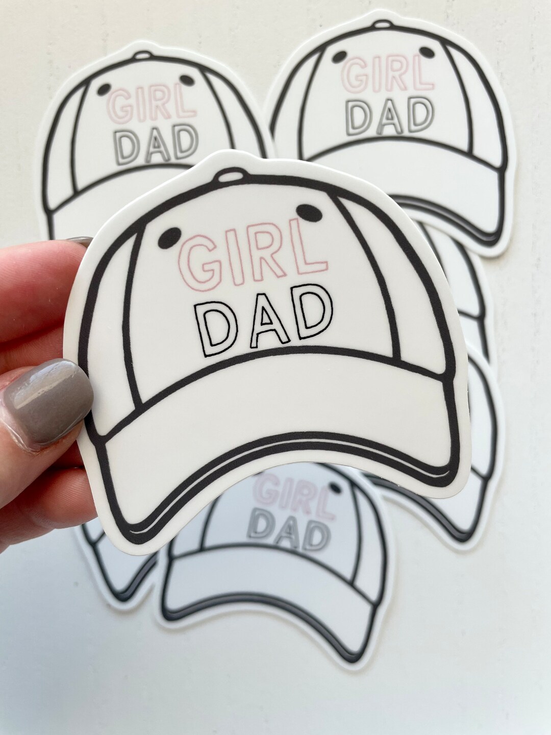 Girl Dad Sticker Dad Stickers Waterproof Stickers Dad Hat - Etsy