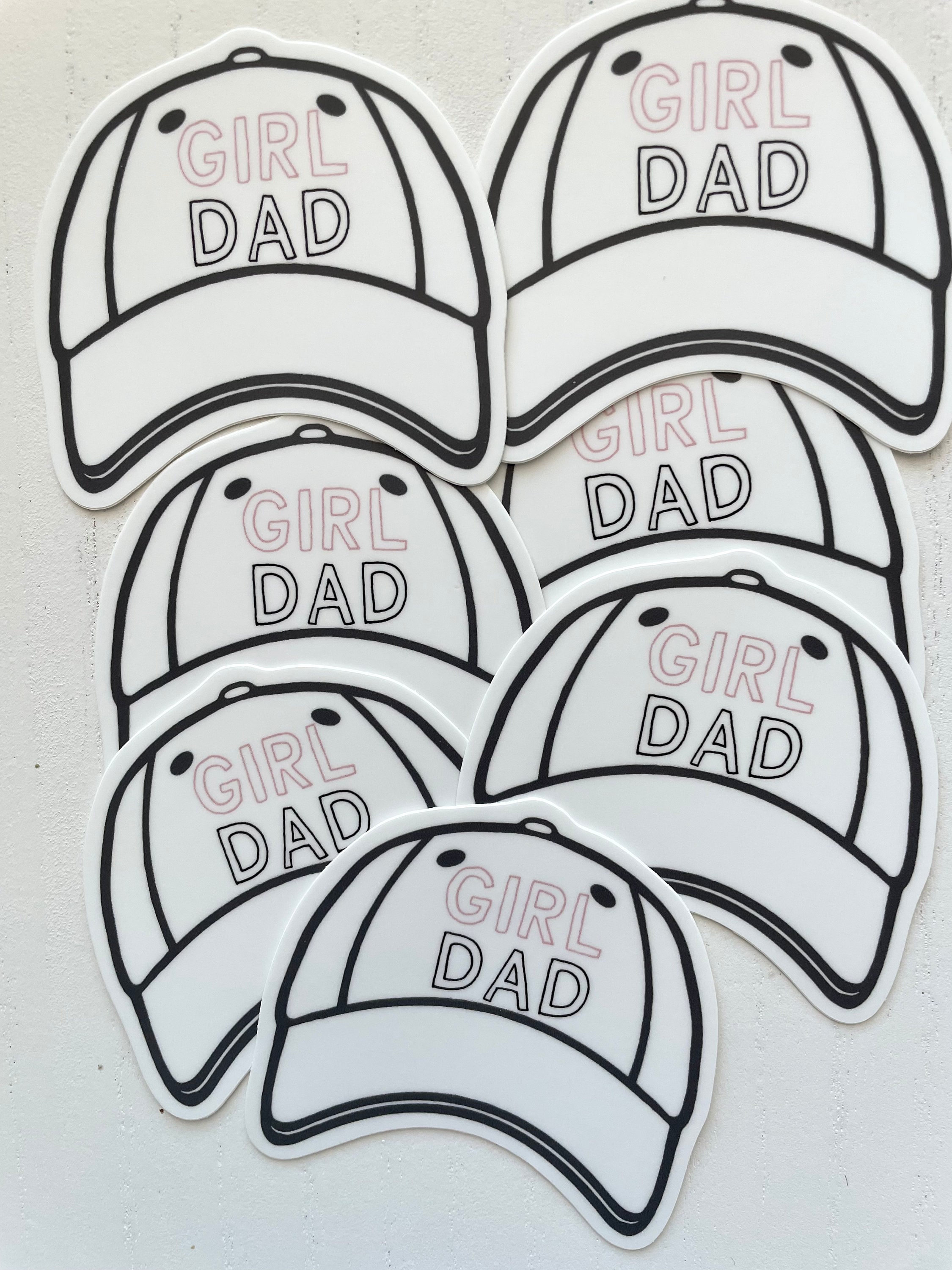 Girl Dad Sticker Dad Stickers Waterproof Stickers Dad Hat - Etsy