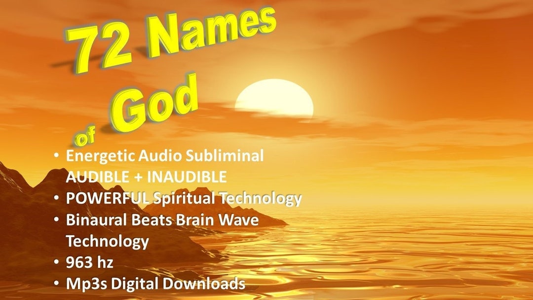 72 NAMES OF GOD Audible / Inaudible Subliminal 2 Mp3s - Etsy Canada
