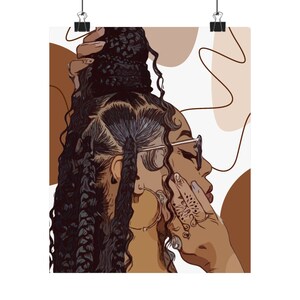 Braids 2 Premium Matte Vertical Posters, Black Girl Poster, Black Art ...