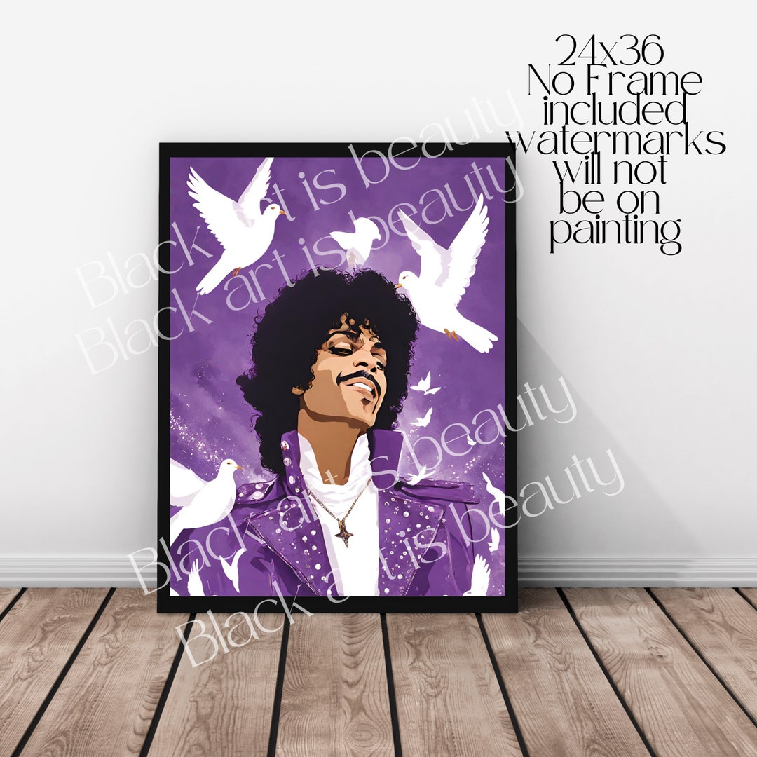Prince Doves Cry Painting Canvas Gallery Wraps, Prince Fan Gift ...