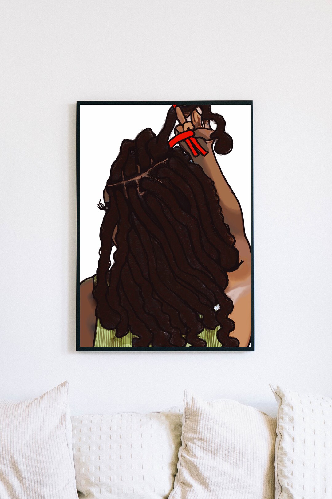 Dreadlock Queen Black Hair Art Braid Art Locs Afro Art Curly Hair Art ...