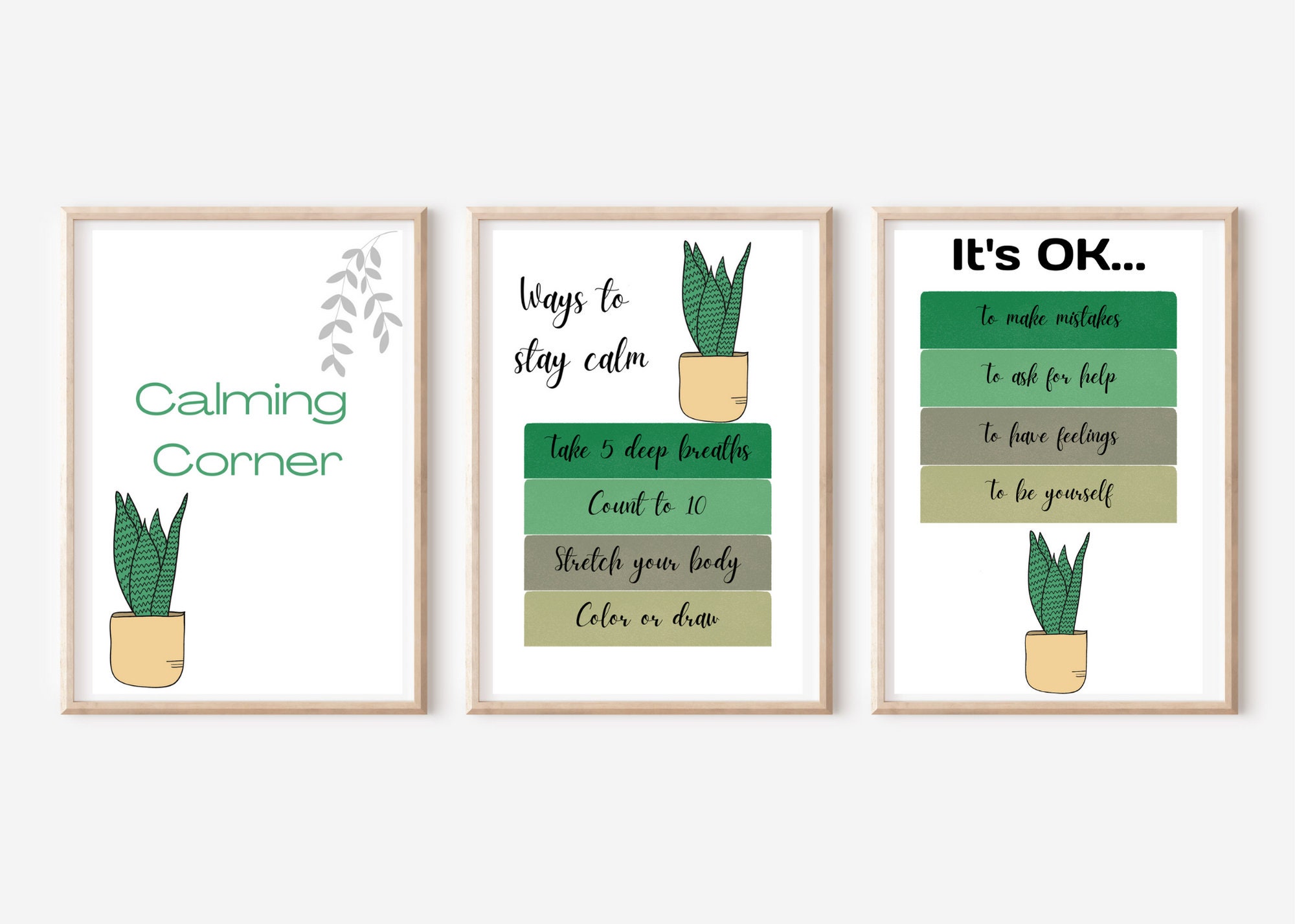 Calming Corner Printable School Counseling Printable Art - Etsy