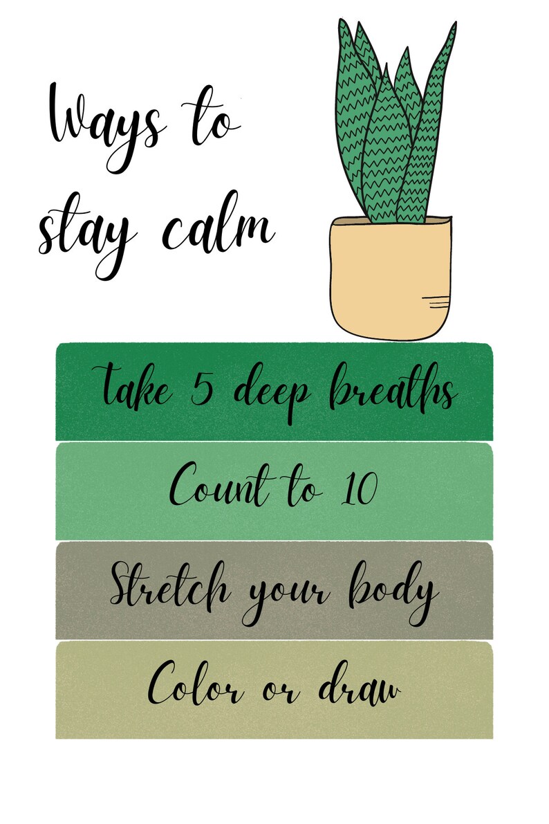 Calming Corner Printable School Counseling Printable Art - Etsy