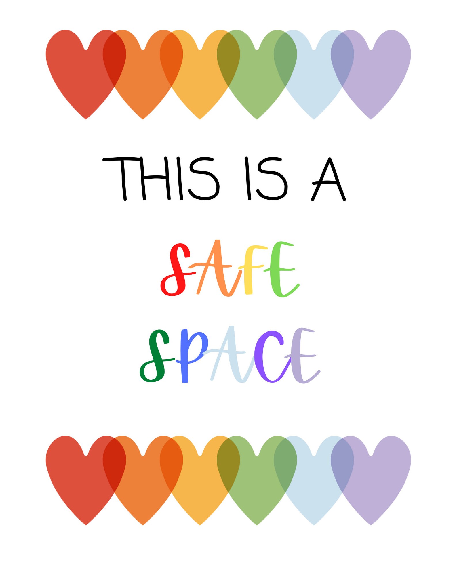 This is a Safe Space, Counseling Wall Art, Therapy Office, Counseling ...