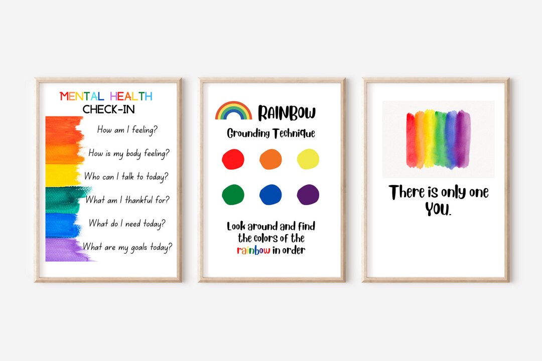 Rainbow Counseling Office Bundle - Mental Health Posters - Counseling ...