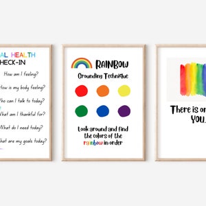 Rainbow Counseling Office Bundle - Mental Health Posters - Counseling ...