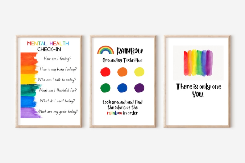 Rainbow Counseling Office Bundle - Mental Health Posters - Counseling ...