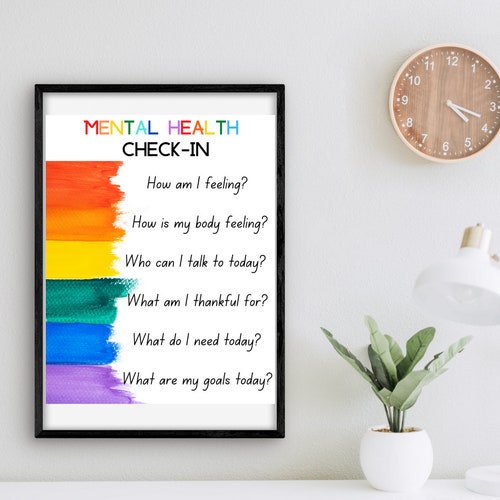 Mental Health Check-in Counselor/therapist Office Decor - Etsy