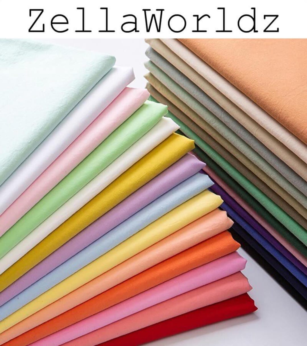 Plain Cotton Poplin Fabric: Soft Lightweight Clothes Dresses Fabric ...
