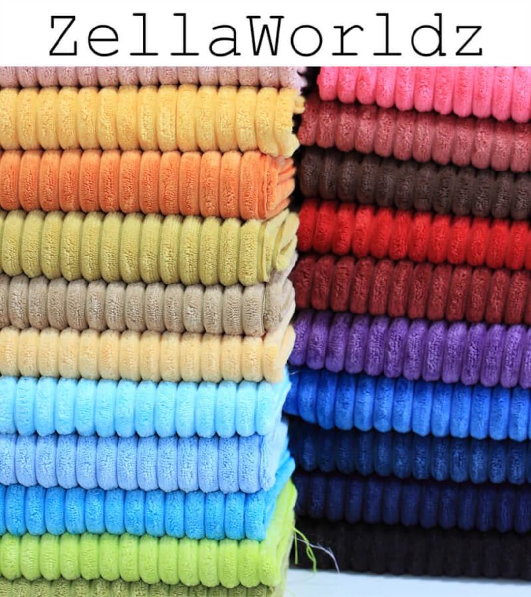 Solid Color Corduroy Fabric by the Yard: 2.5 Wale Sewing Material, DIY ...