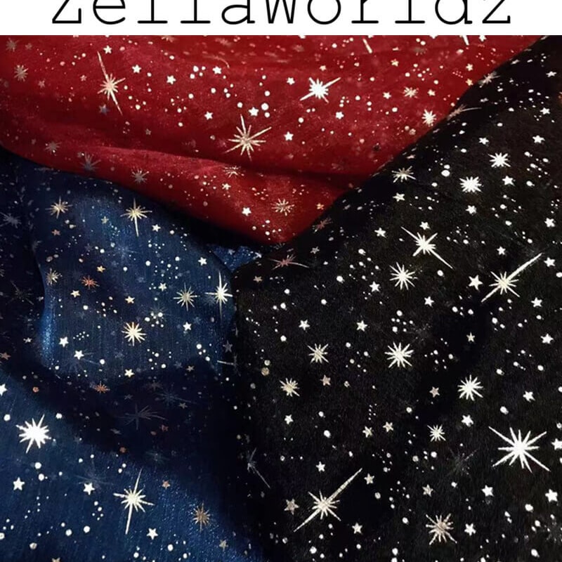 Star Printed Organza Fabric - Etsy
