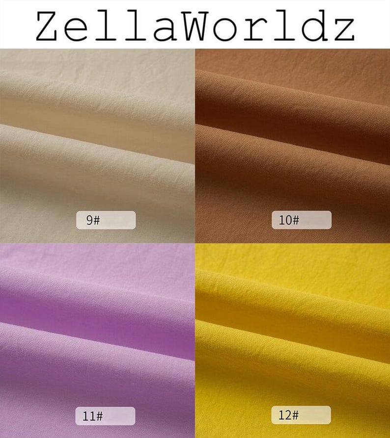Plain Cotton Poplin Fabric: Soft Lightweight Clothes Dresses Fabric ...
