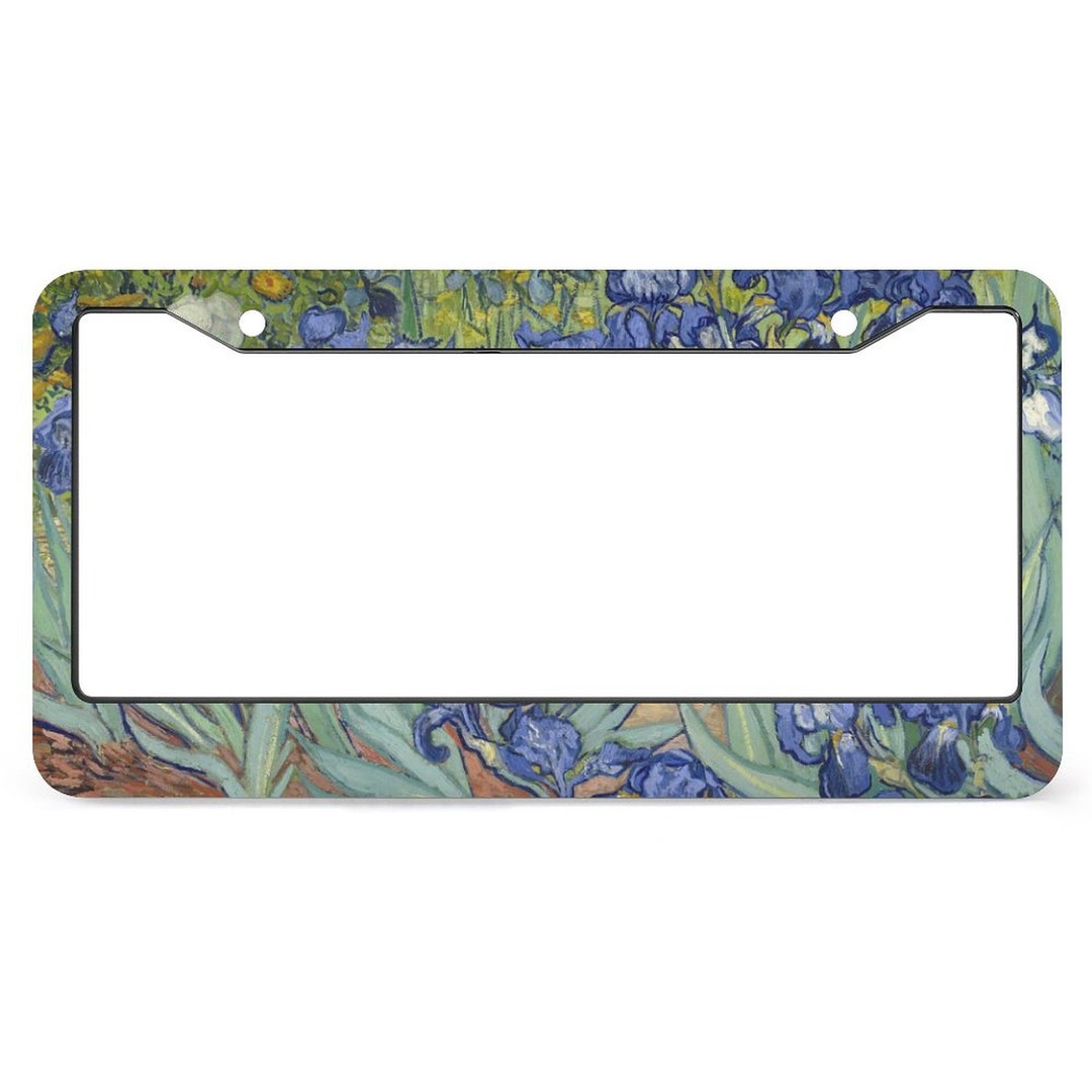 Irises License Plate Frame, Decorative Car Tag Frame, Flower License ...