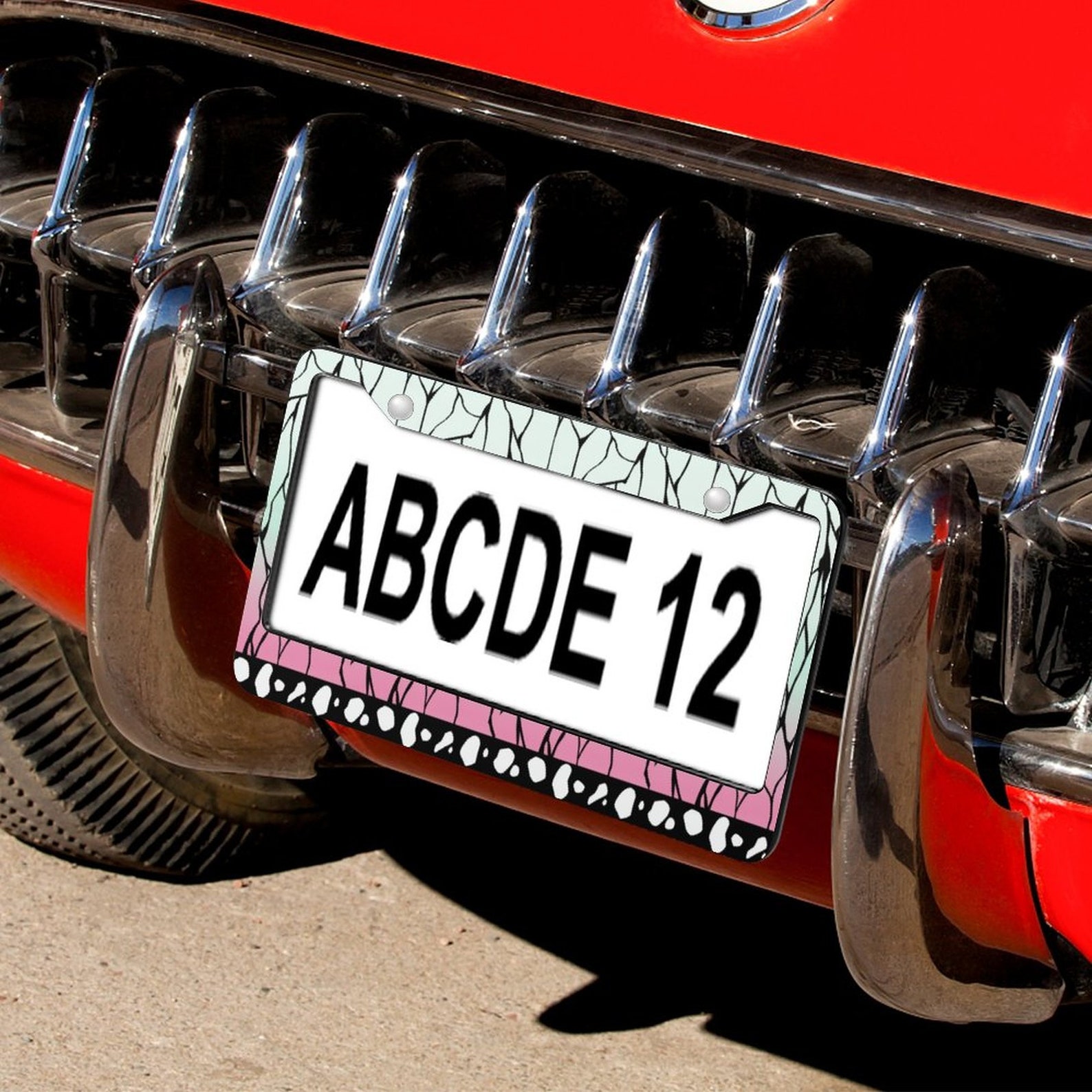 Anime Inspired License Plate Frame Special Metal Car License - Etsy