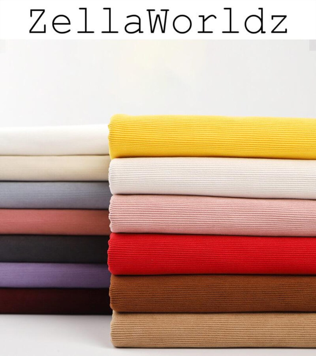 Multicolor 16 Wale Corduroy Fabric: 100% Polyester Sewing Cloth, Sofa ...