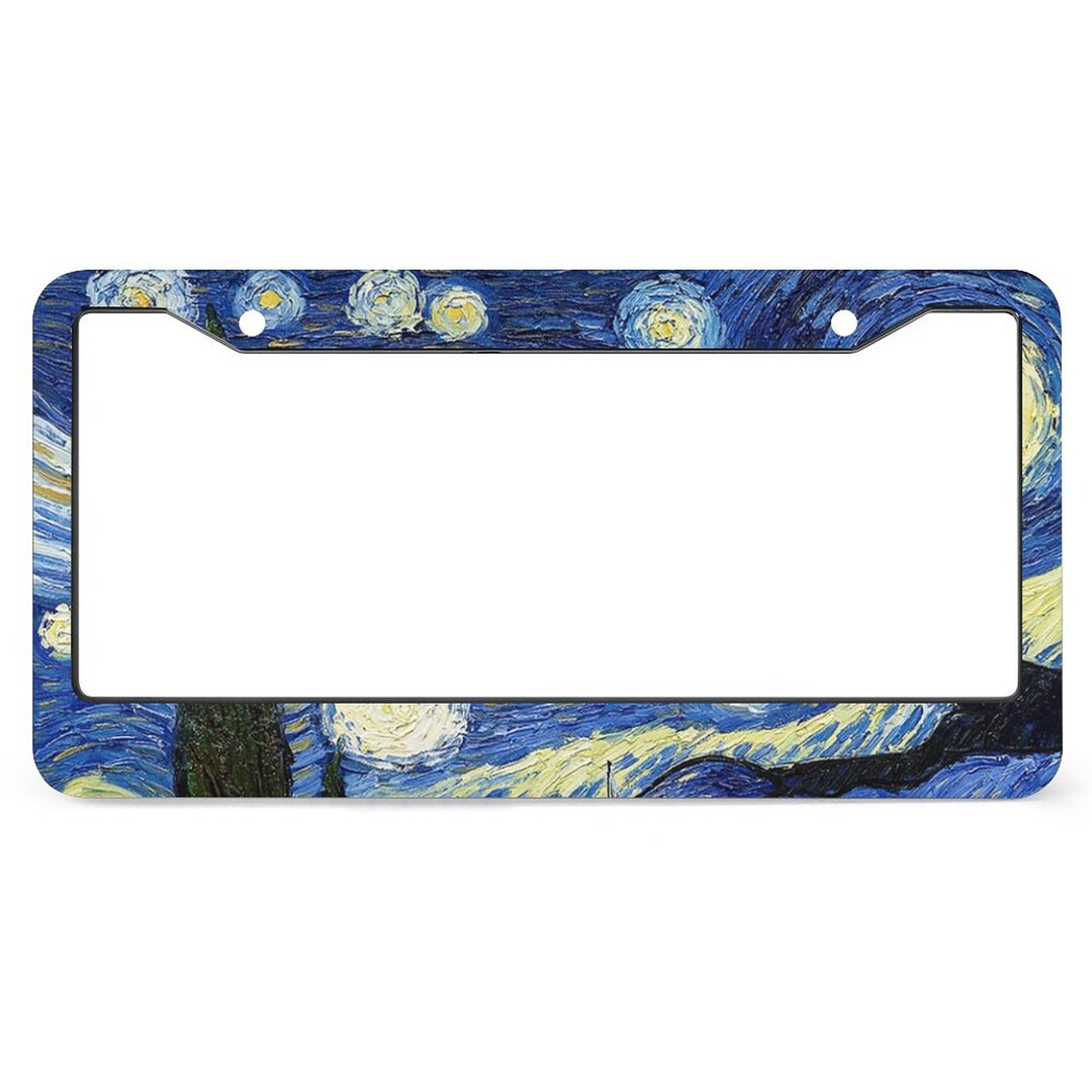 Starry Sky License Plate Frame, Night Sky Car Tag Frame, License Plate ...