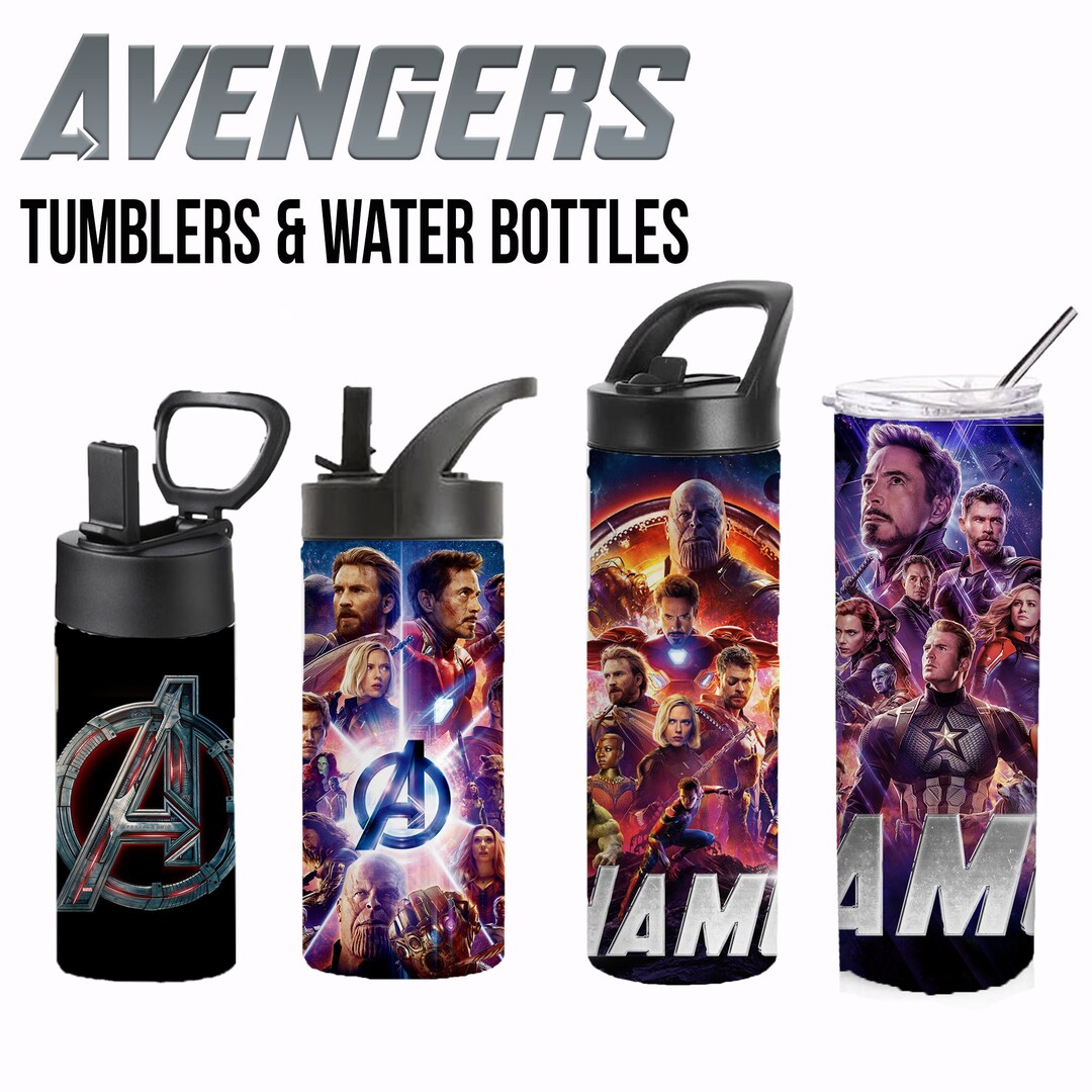 Avengers Tumblers Avengers Water Bottles - Etsy