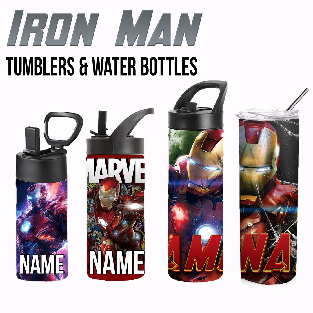Iron Man Tumbler Iron Man Water Bottle - Etsy