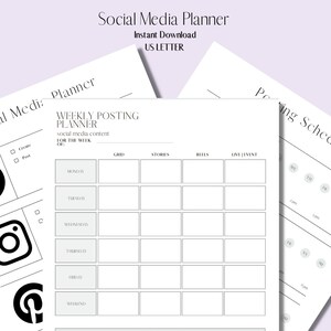 Social Media Planner| Planner| Tik Tok Planner| Media Planner ...