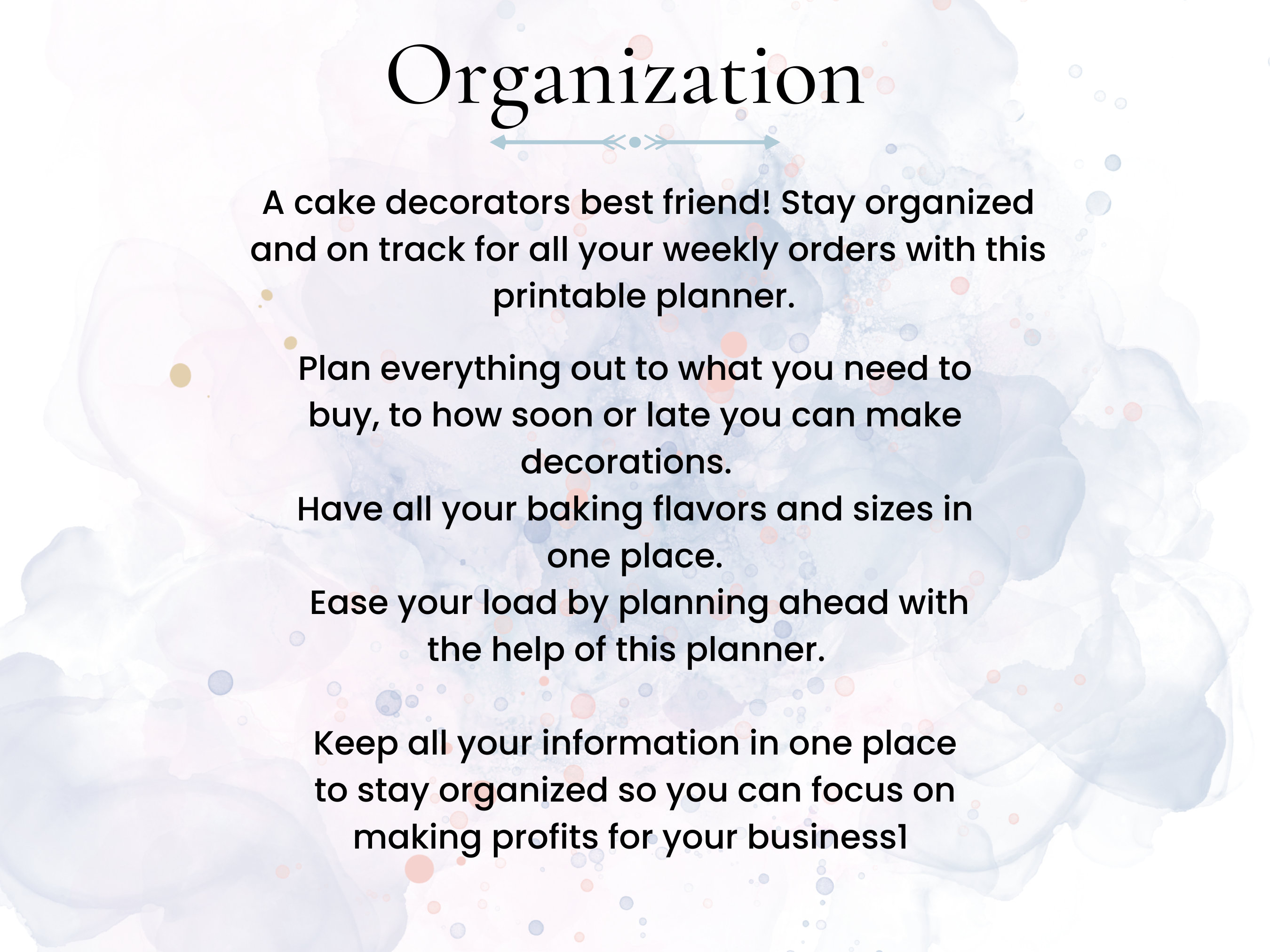 Baking Planner| Daily Planner for Bakers| Cake Order Planner| Cake ...