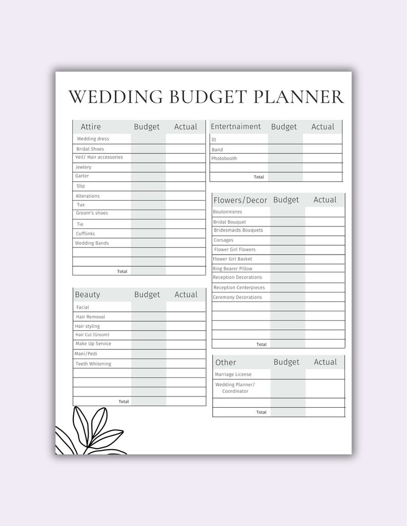 Wedding Budget Planner| Wedding Budget Tracker| Organized Wedding ...
