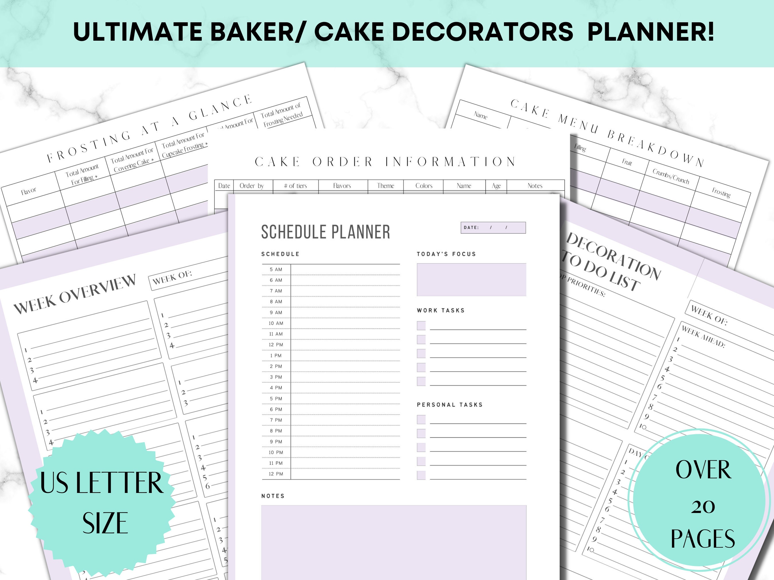 Cake Decorator Baker Daily Planner | Business Expense and Income ...