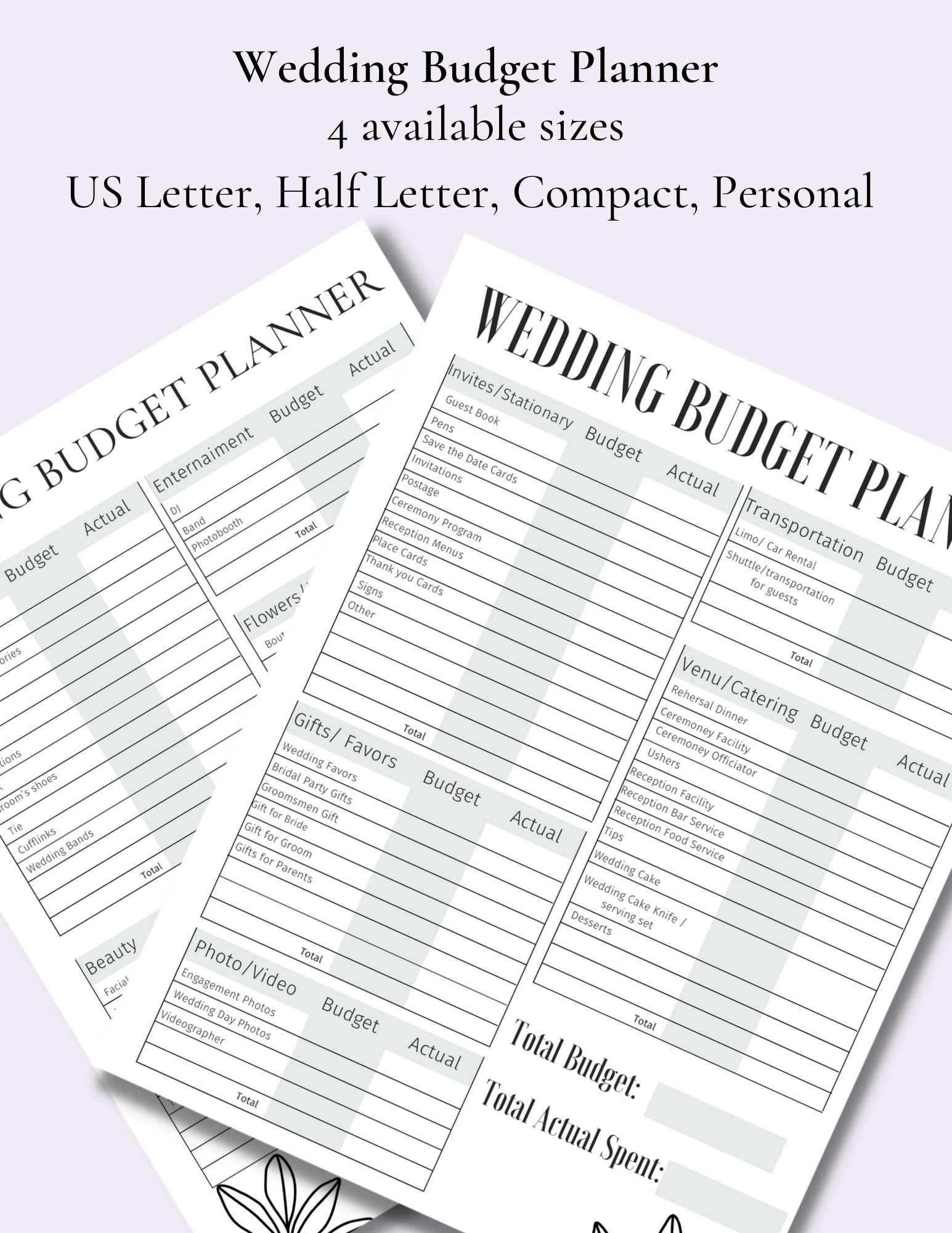 Wedding Budget Planner Wedding Budget Tracker Organized - Etsy