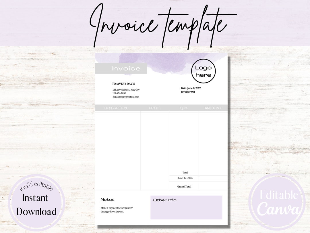 Elegant Invoice Template | Invoice Template | Professional Invoice ...