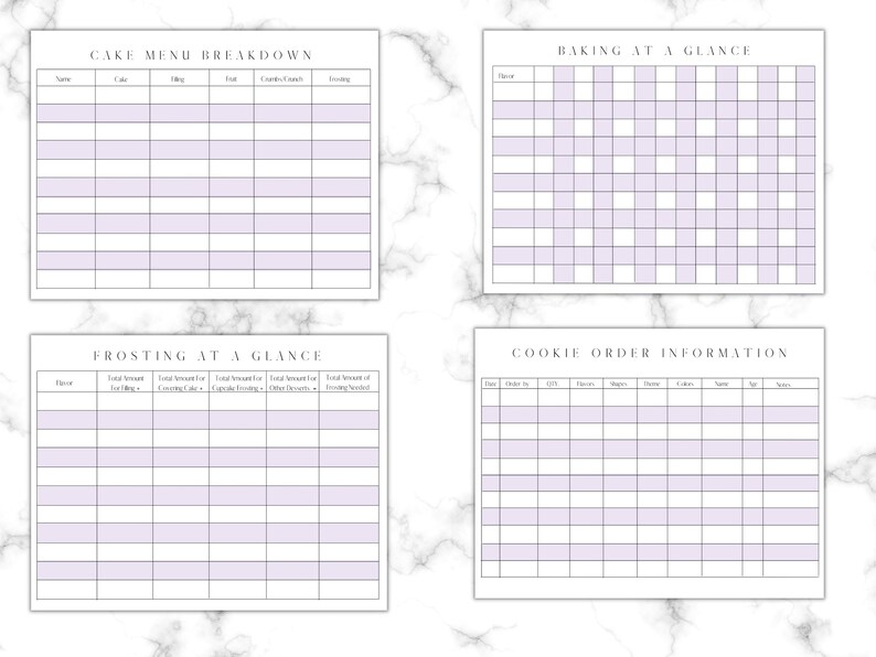 Cake Decorator Weekly Planner: Baking Order Organizer (printable ...