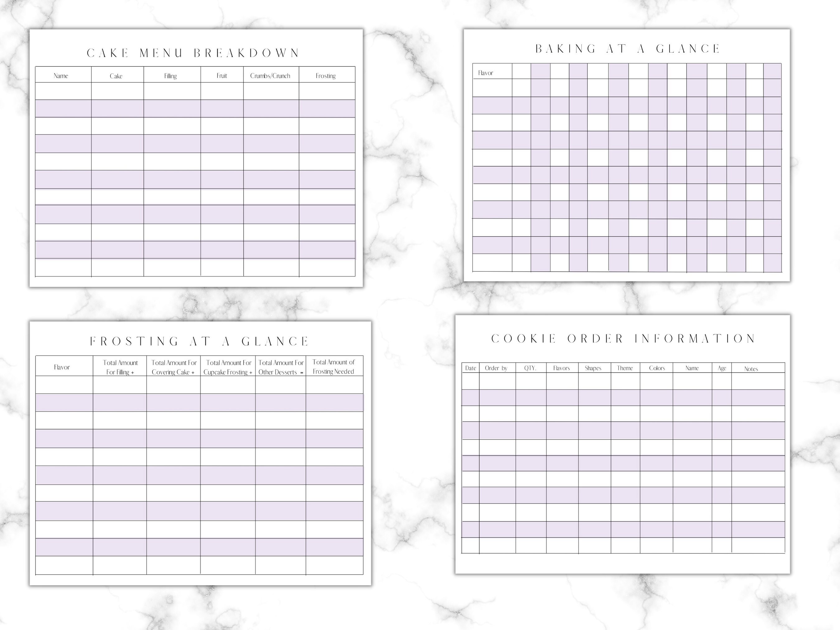 Baker Cake Decorator Weekly Planner Cake Order Planner Baking Planner ...