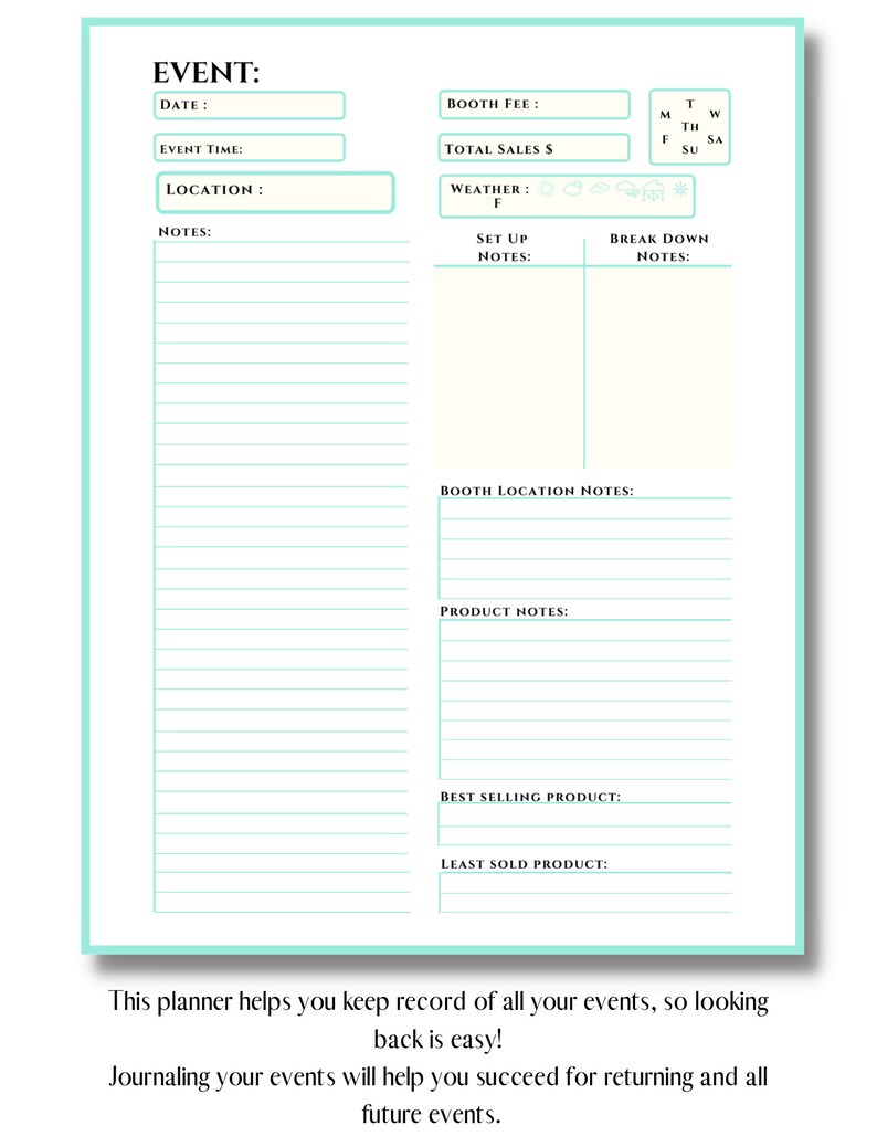 Craft Show Pop up Event Planner- Vendor Market Event-easy Instantly ...