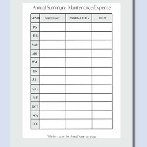 Car Mileage and Expense Log|download| Instantly Print| Planner| Car Log ...