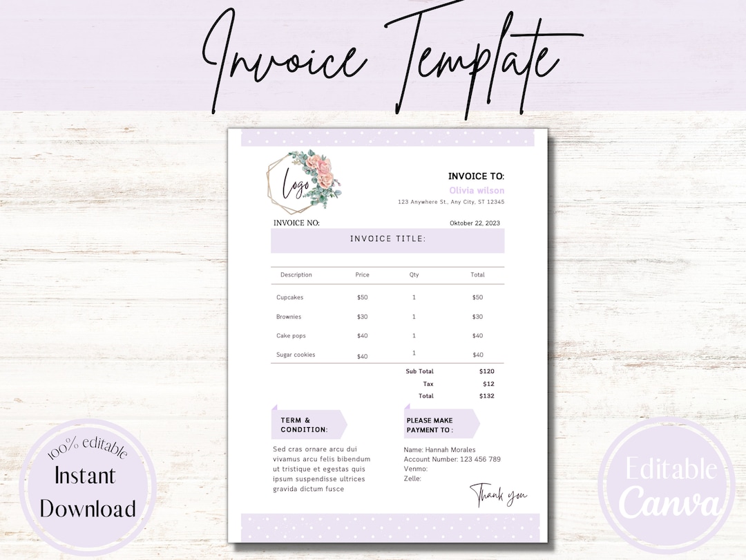 Elegant Invoice Template | Invoice Template | Professional Invoice ...
