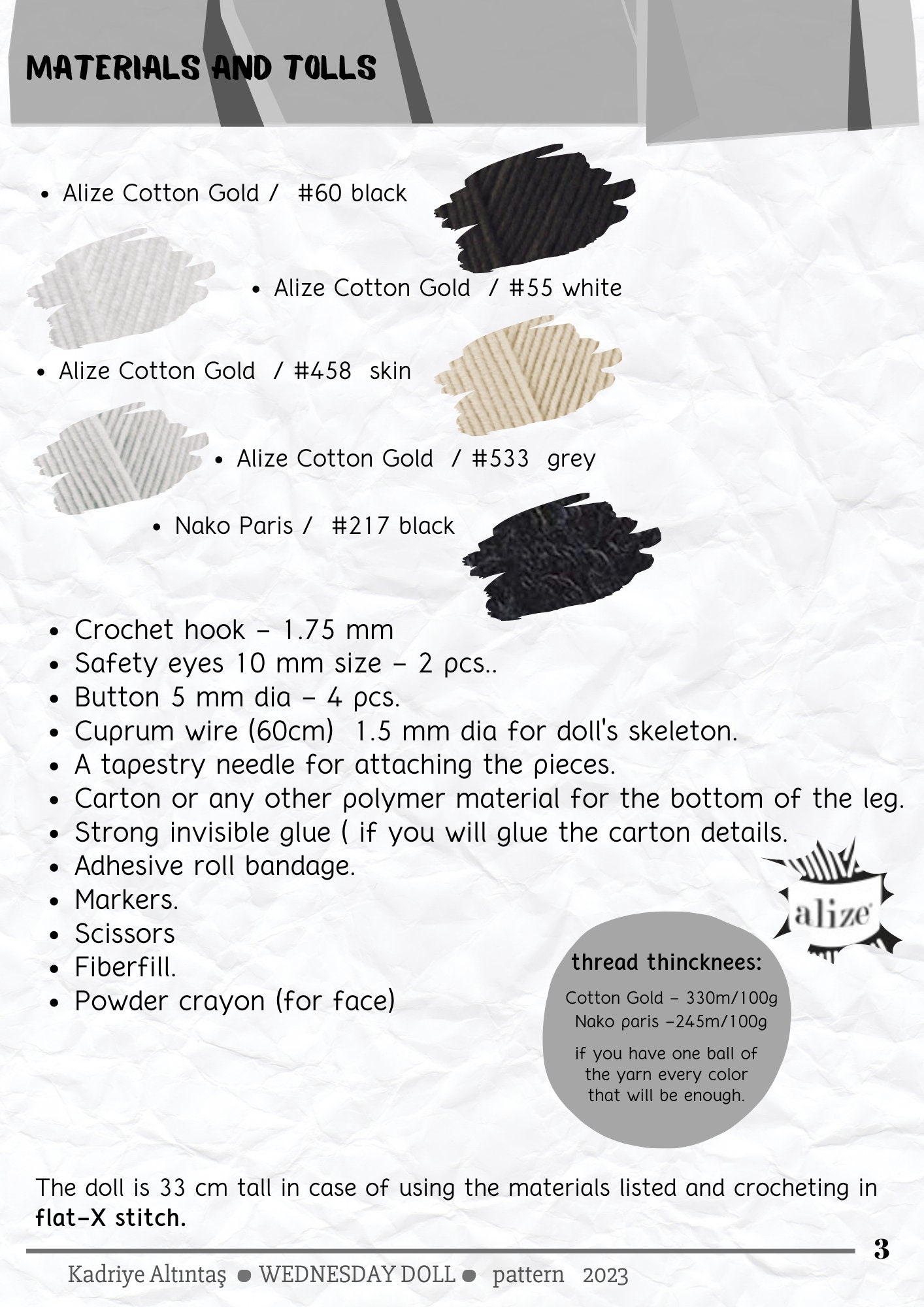 Wednesday Addams Clothes Body Pattern Amigurumi Crochet İngilizce ...