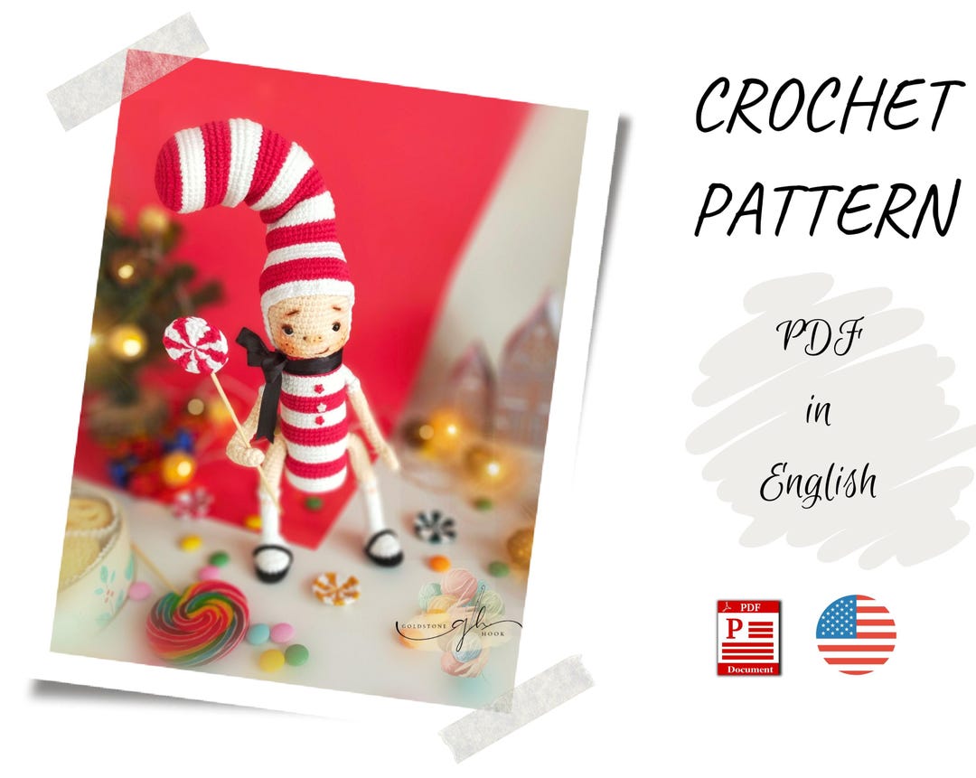 Cute Christmas Cany Cane Man/ Candy Cane Doll/ Crochet Doll/ Amigurumi ...