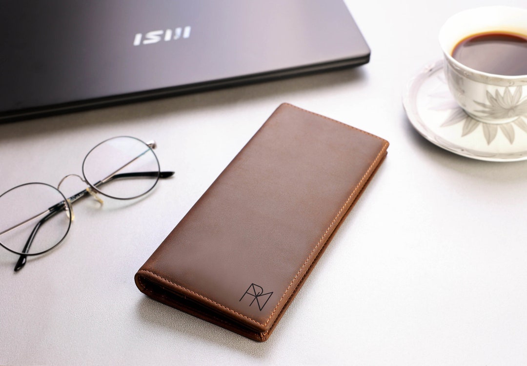 Personalized Name Logo Long Wallet With Customizable Name or Initials ...