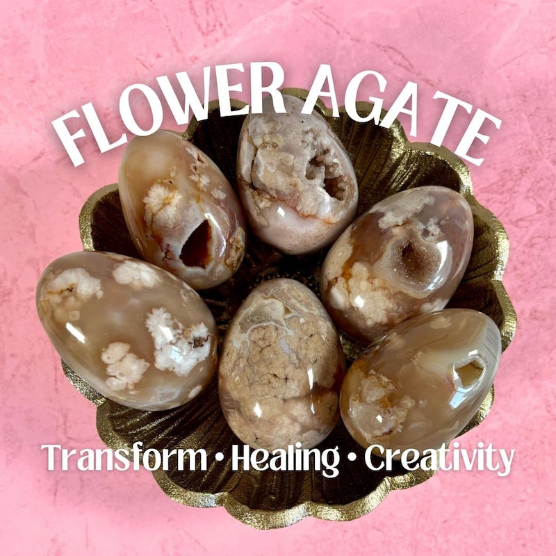 Carnelian Blue Flower Agate - Etsy