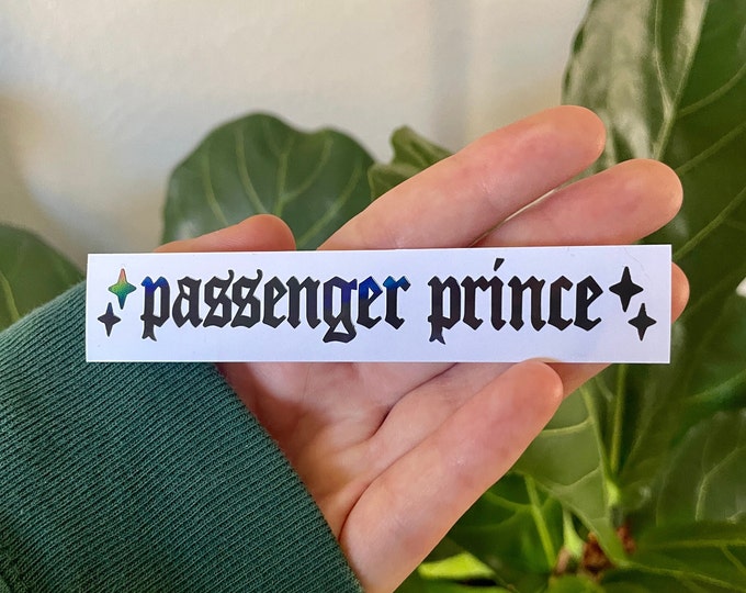 Passenger Prince Vinyl Decal Car Window Rearview Mirror Bumper Sticker ...