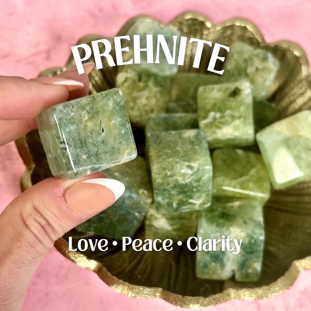 Prehnite & Epidote Mini Square Cube | All Natural Mineral From India ...