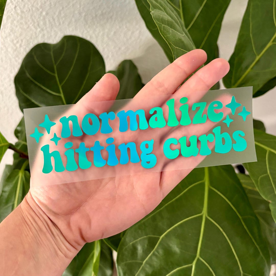Normalize Hitting Curbs Vinyl Decal | Car Window Rearview Mirror ...