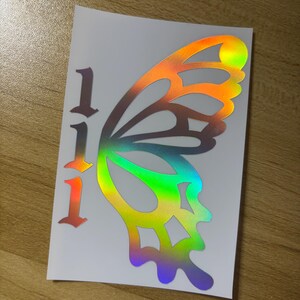 Angel Number Butterfly Wing Vinyl Decal | Water Bottle Car Mirror ...