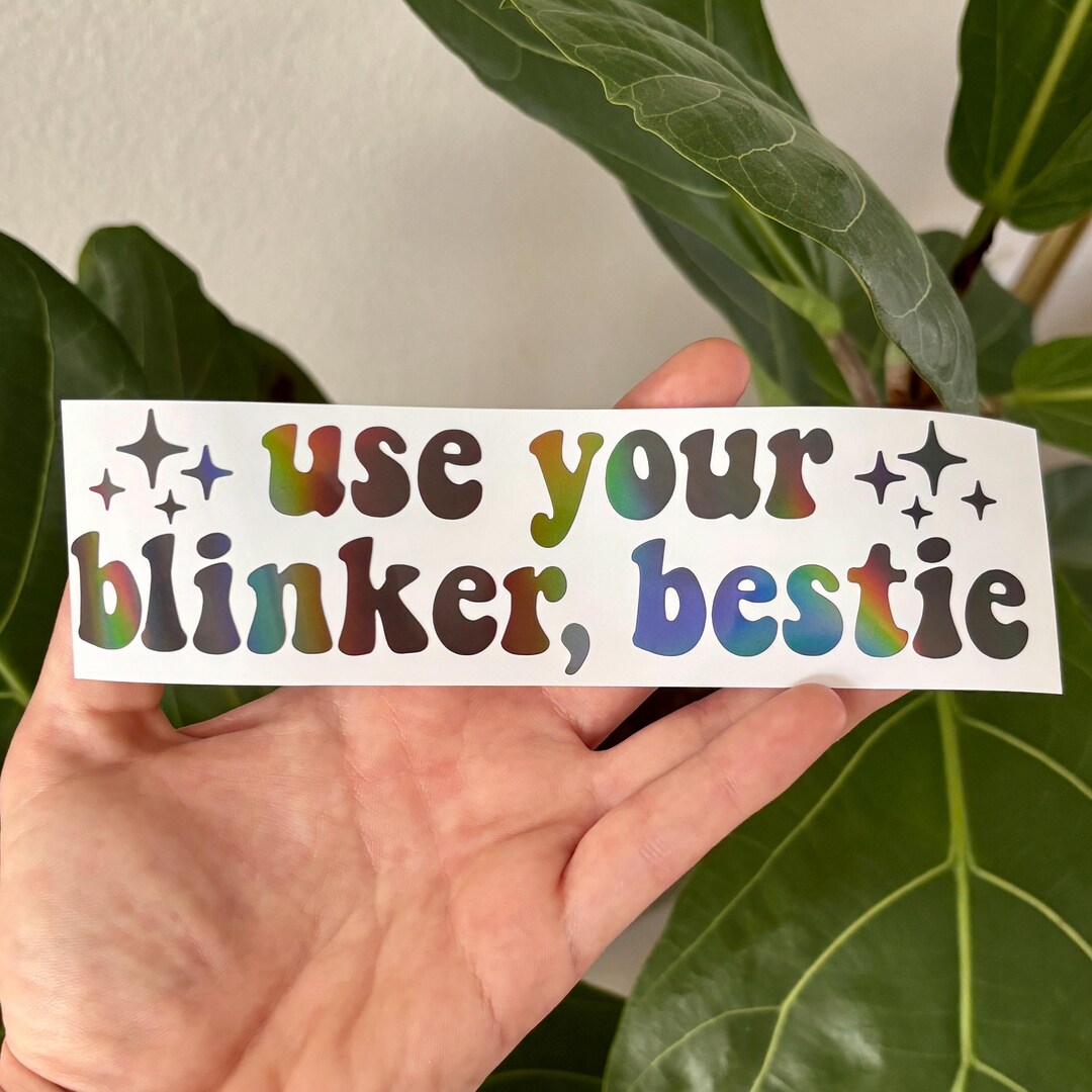 Use Your Blinker Bestie Vinyl Decal Bumper Sticker | Water Bottle Car ...